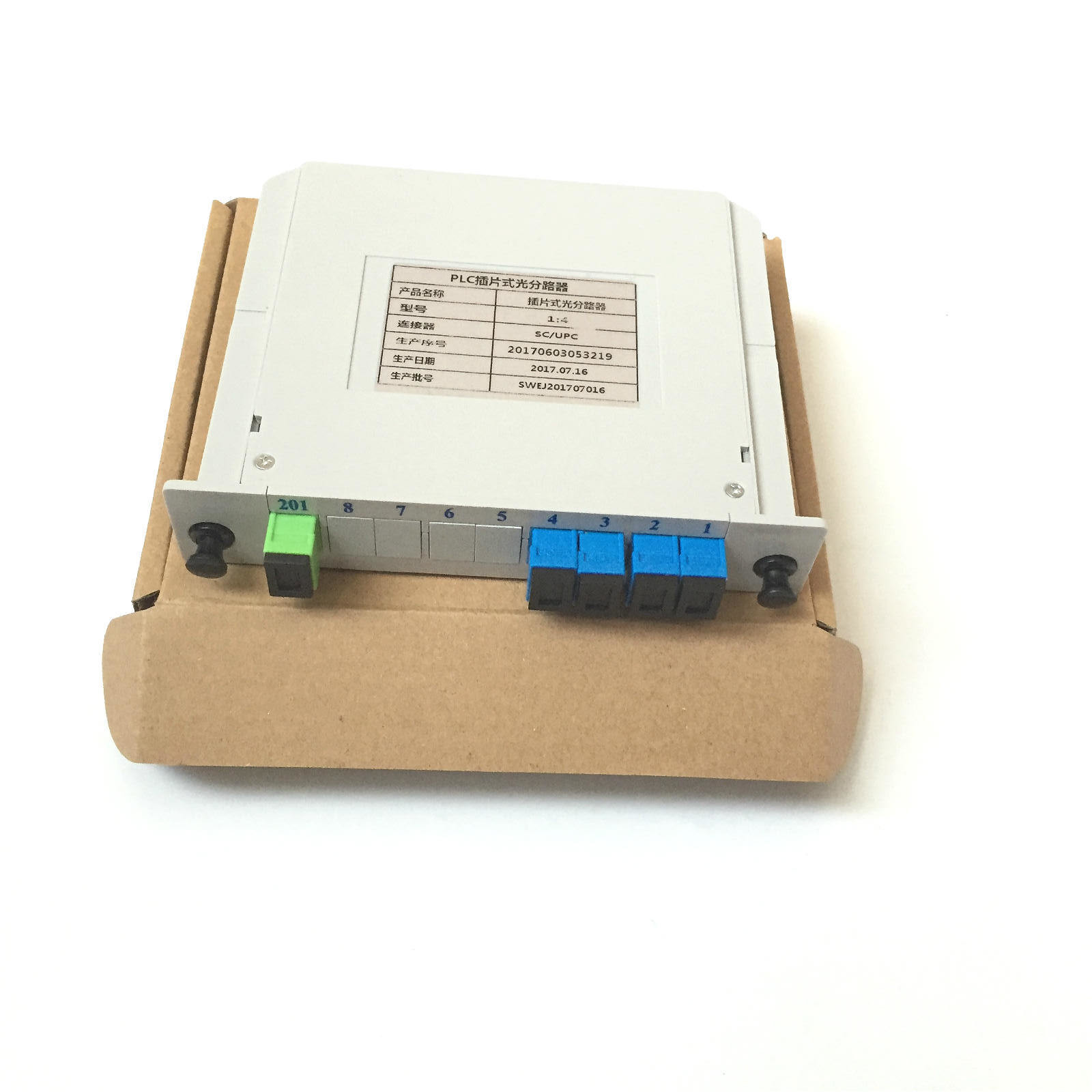 FTTH 1X4 Insertion Type Fiber Optic PLC Fiber Optic Splitter For GPON ...