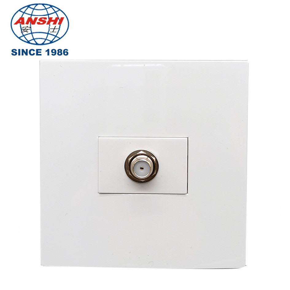 ANSHI 1 Port 86 Type Single Port RF Wall Face Plate