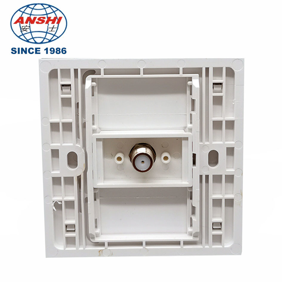 ANSHI 1 Port 86 Type Single Port RF Wall Face Plate