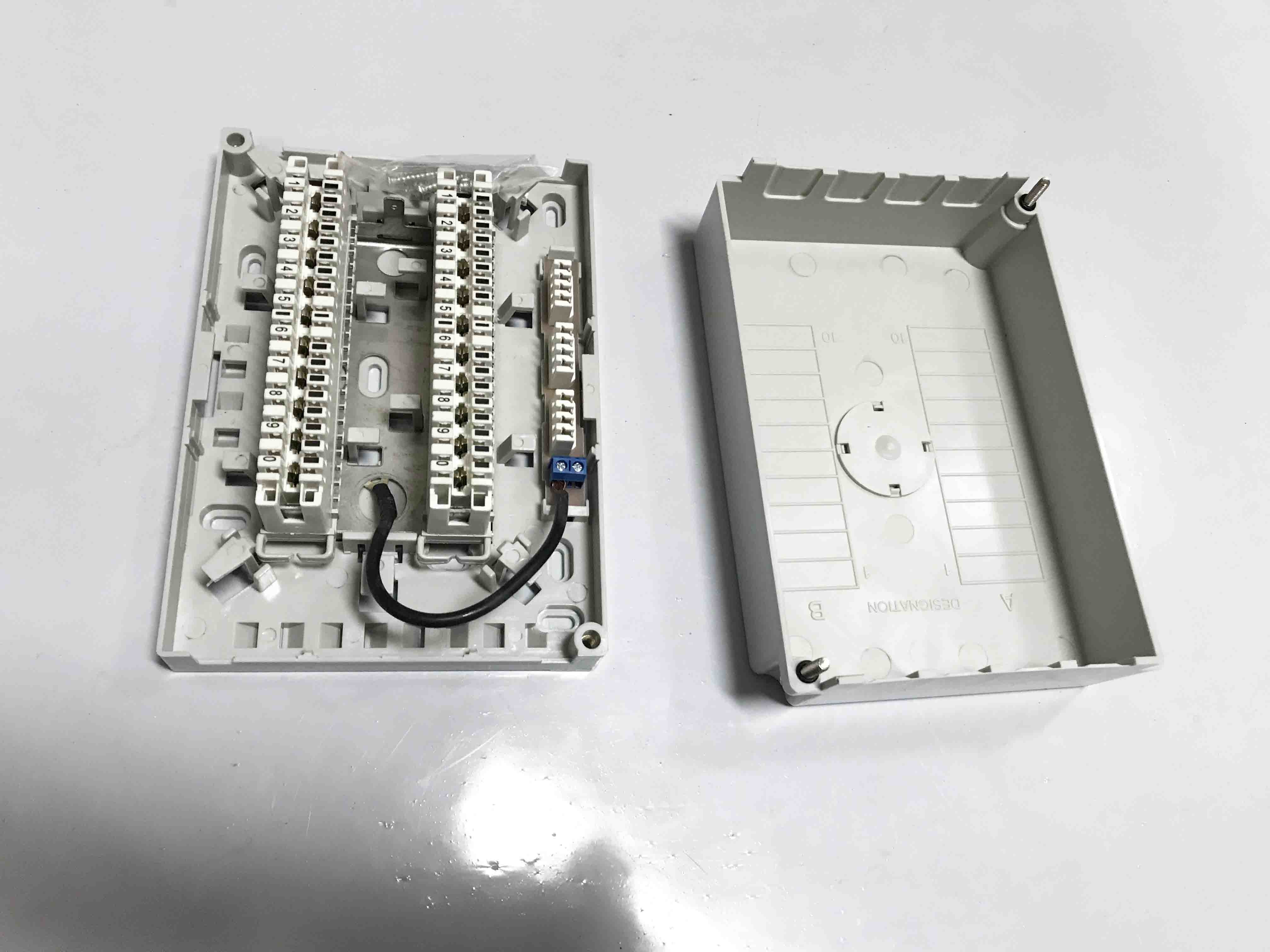 Screw Lock 20 Pairs Telephone Cable Distribution Box For LSA Krone ...