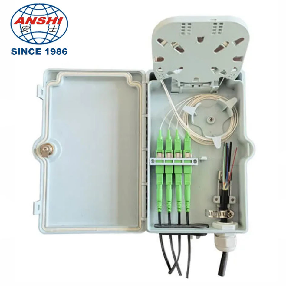 ANSHI 4 Ports Fiber Access Termination Box FTTH Outdoor Fiber Optic ...