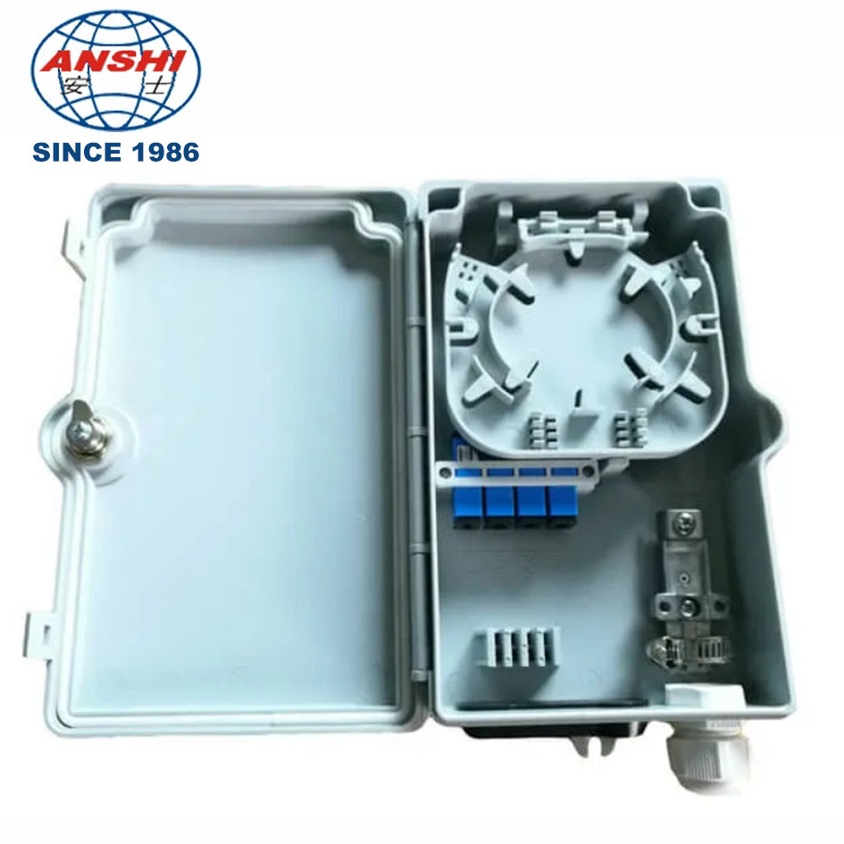 ANSHI 4 Ports Fiber Access Termination Box FTTH Outdoor Fiber Optic ...