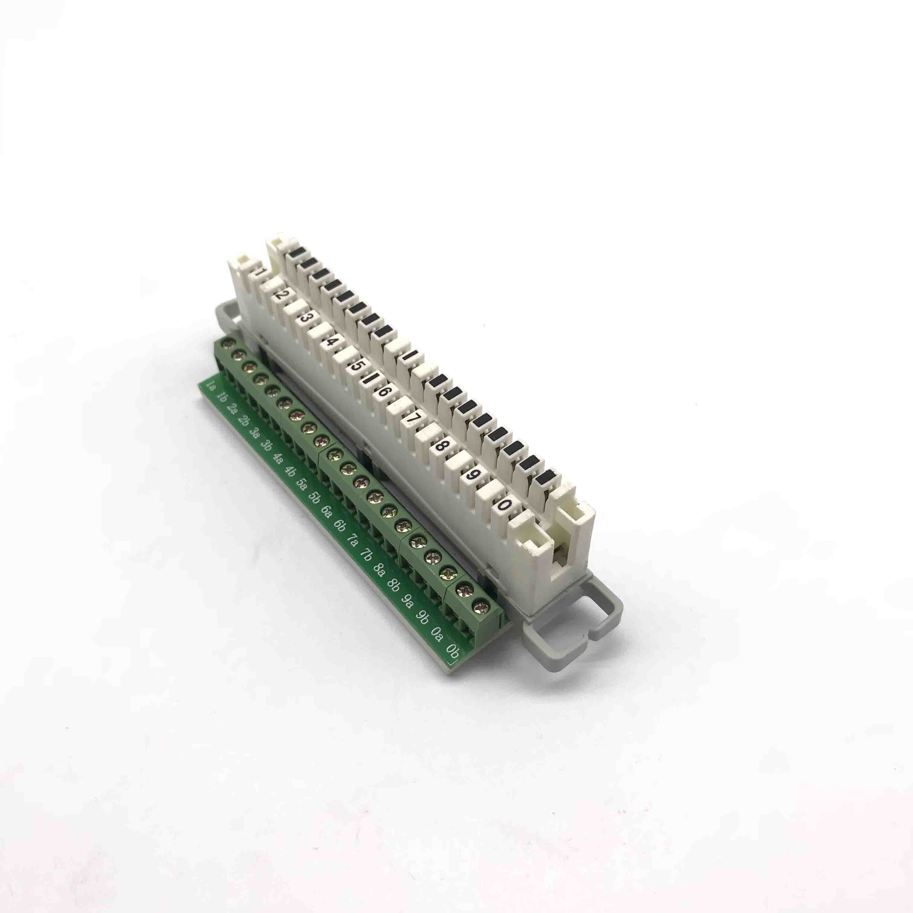 20 pole Krone Type PCB Type Connection Module LSA PLUS Krone Green Broad