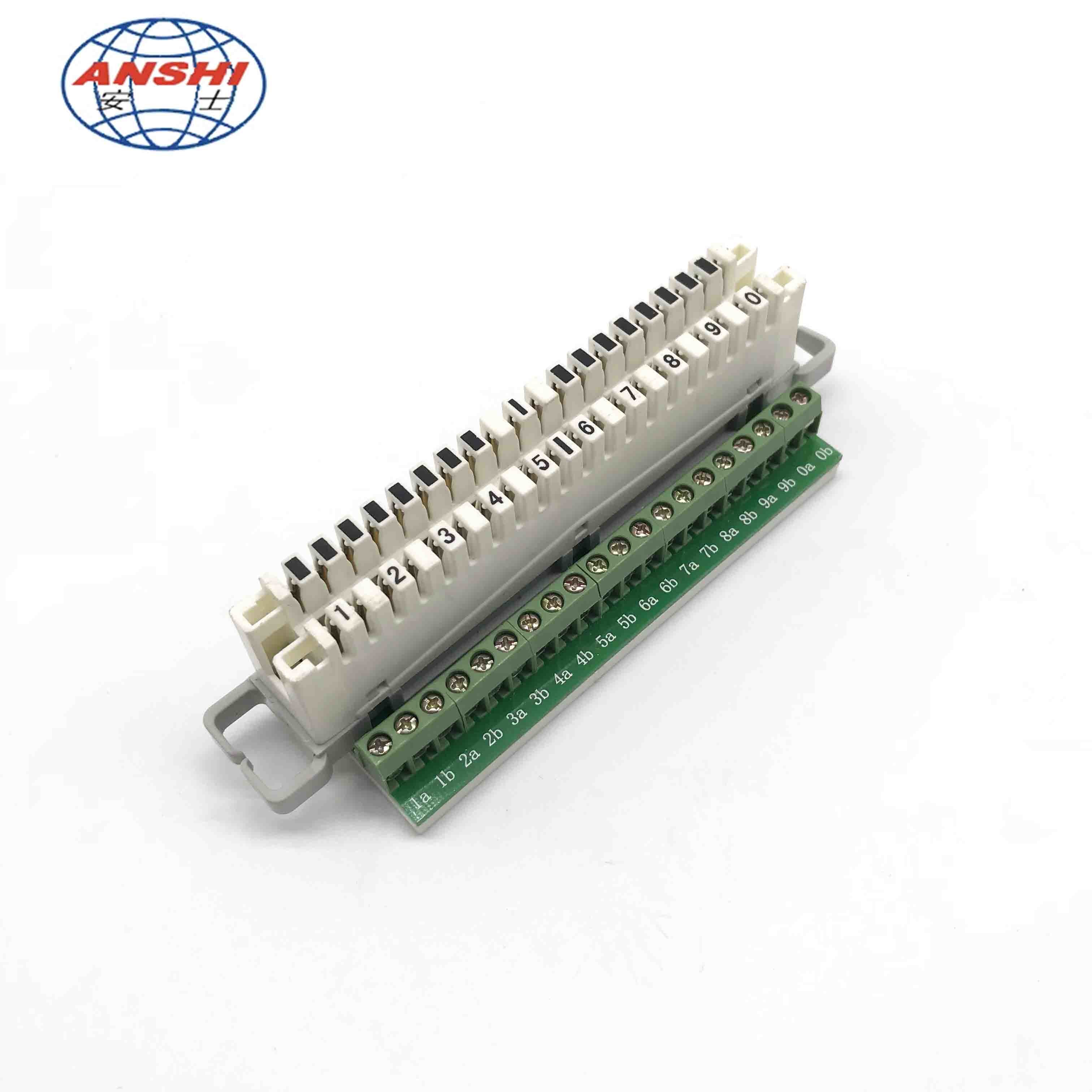 20 Pole Krone Type PCB Terminal Block for Cabling