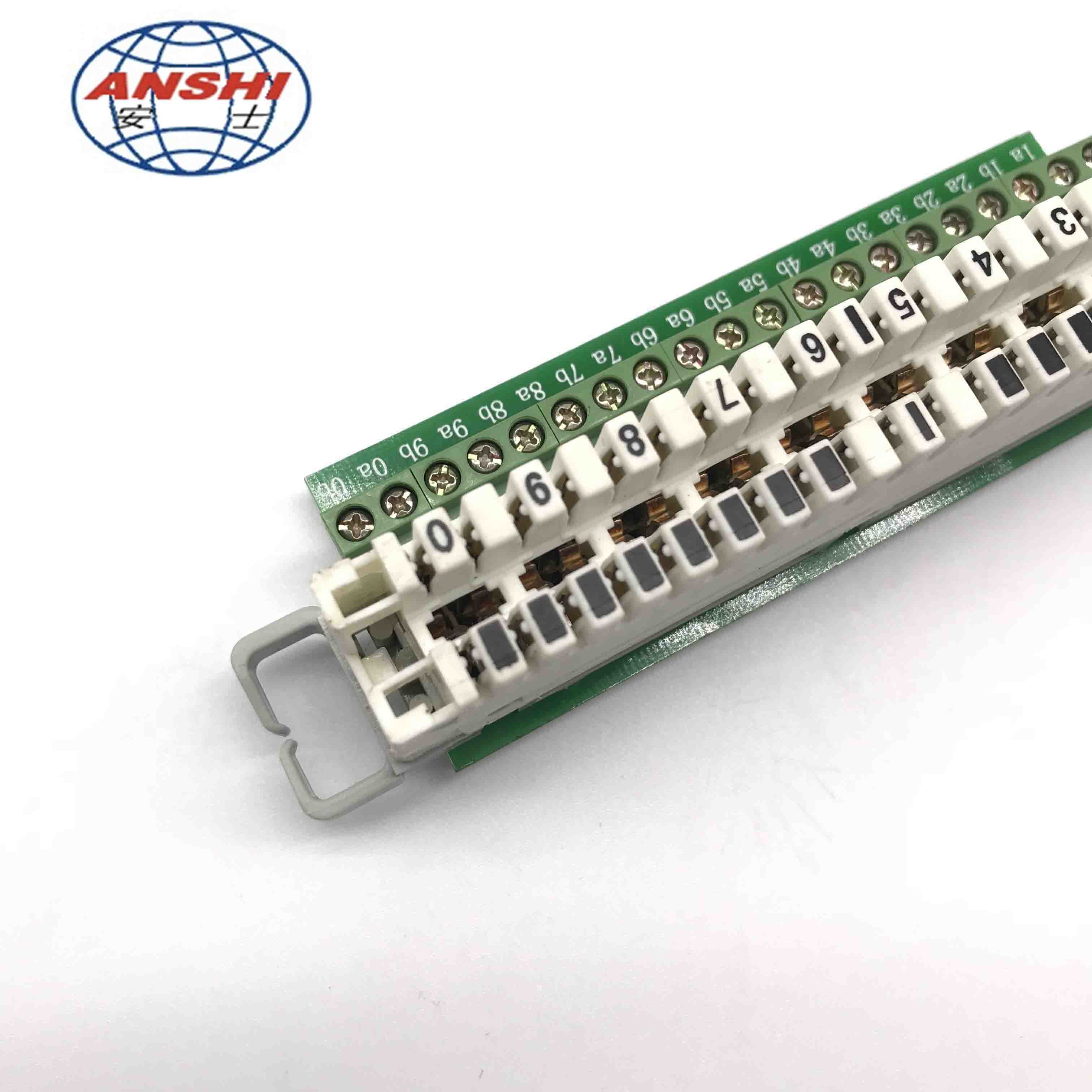 20 pole Krone Type PCB Type Connection Module LSA PLUS Krone Green Broad