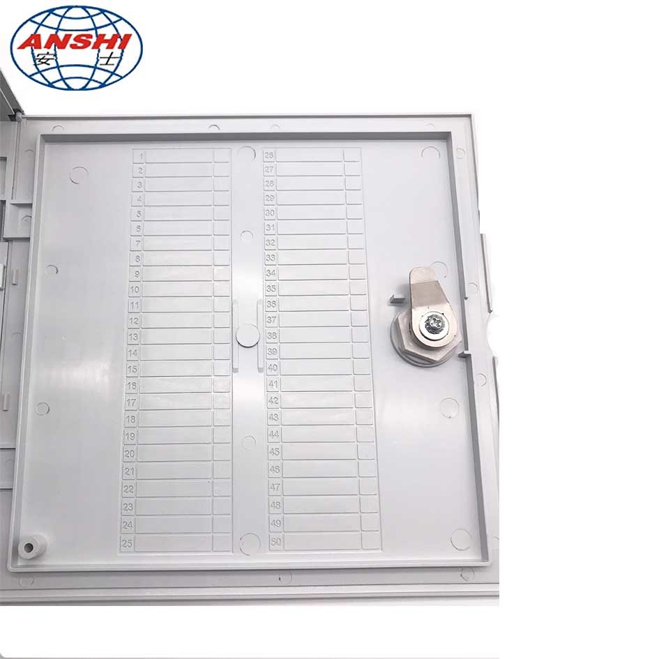 Key Lock / Coin Lock Wall Mounting 50 Pairs Cable Distribution Box With ...