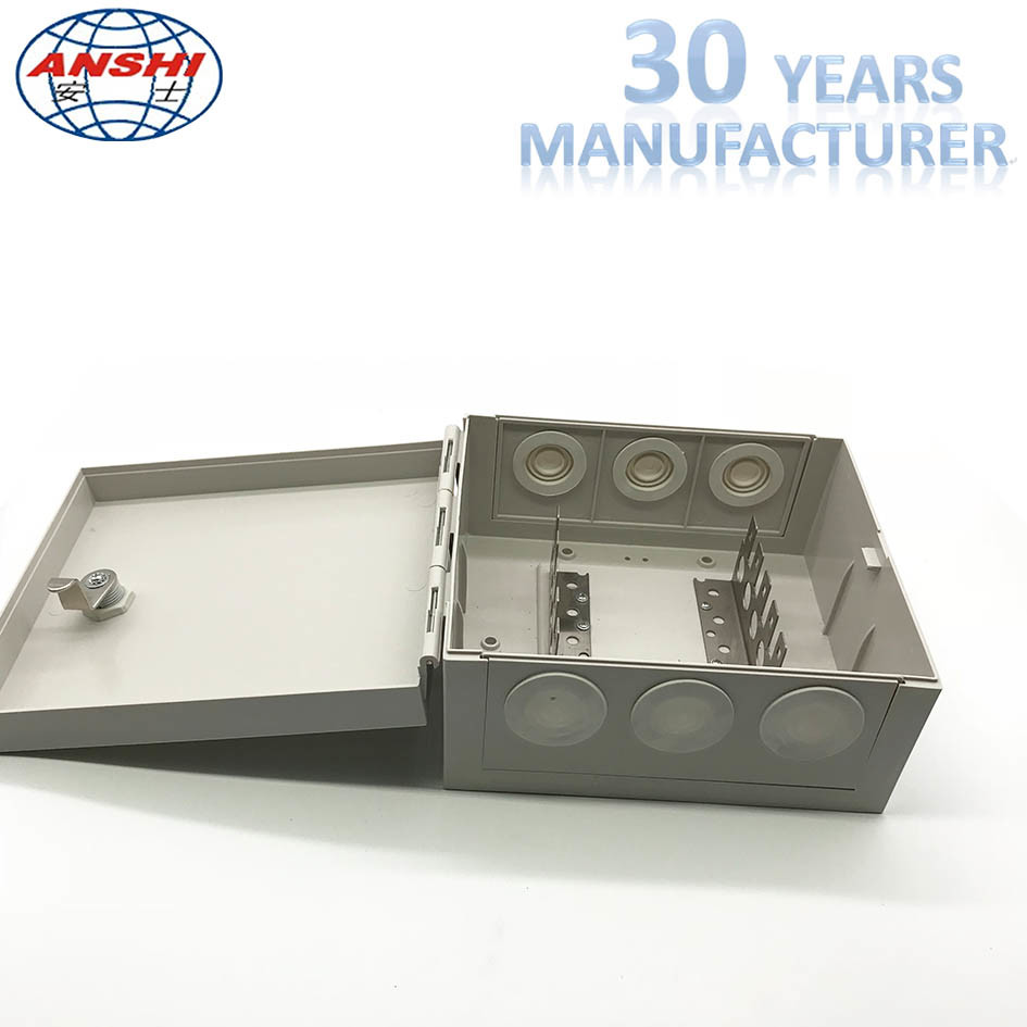 Telephone Distribution Box Indoor 50 Pairs With Key Lock ABS White Grey ...