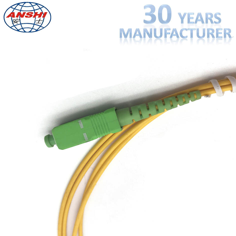 2.00m 1 Meter Simplex Single Mode Fiber Patch Cables SC / UPC - SC / APC