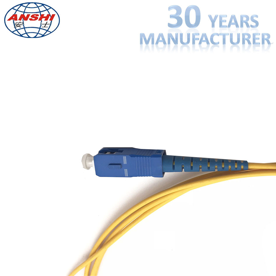 2.00m 1 Meter Simplex Single Mode Fiber Patch Cables SC / UPC - SC / APC