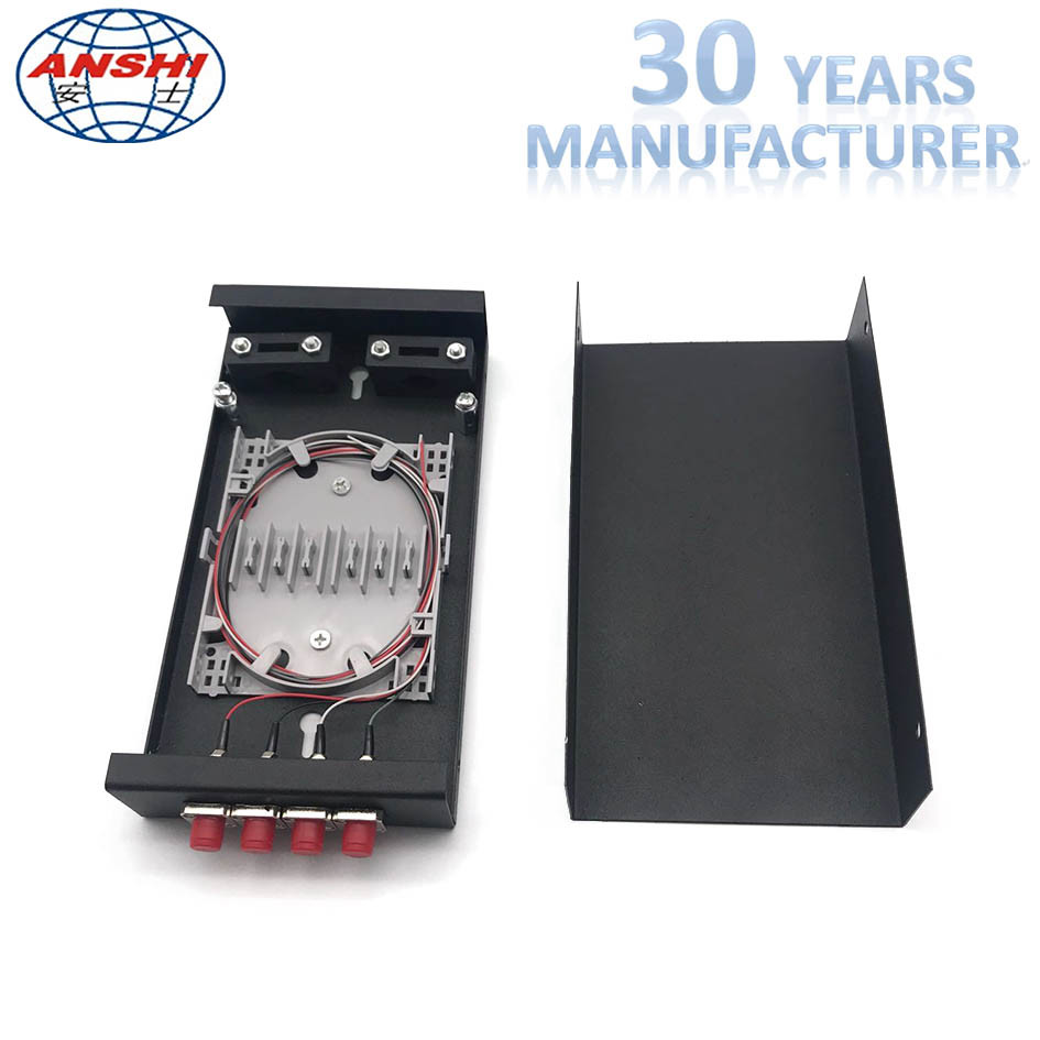 Wall Mount Cable Distribution Box / 4 Port FC Pigtail Fiber Optical ...