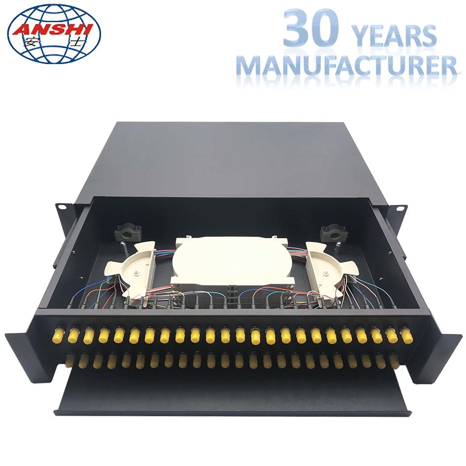Rack Mountable 48 Cores ODF Optical Distribution Frame , Fiber ...