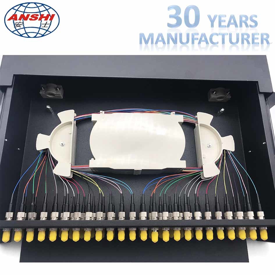 Rack Mountable 48 Cores ODF Optical Distribution Frame , Fiber ...