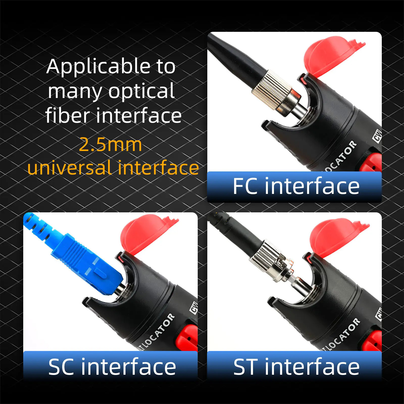 FTTH Optical fiber cable tester red laser fault tracker Universal ...