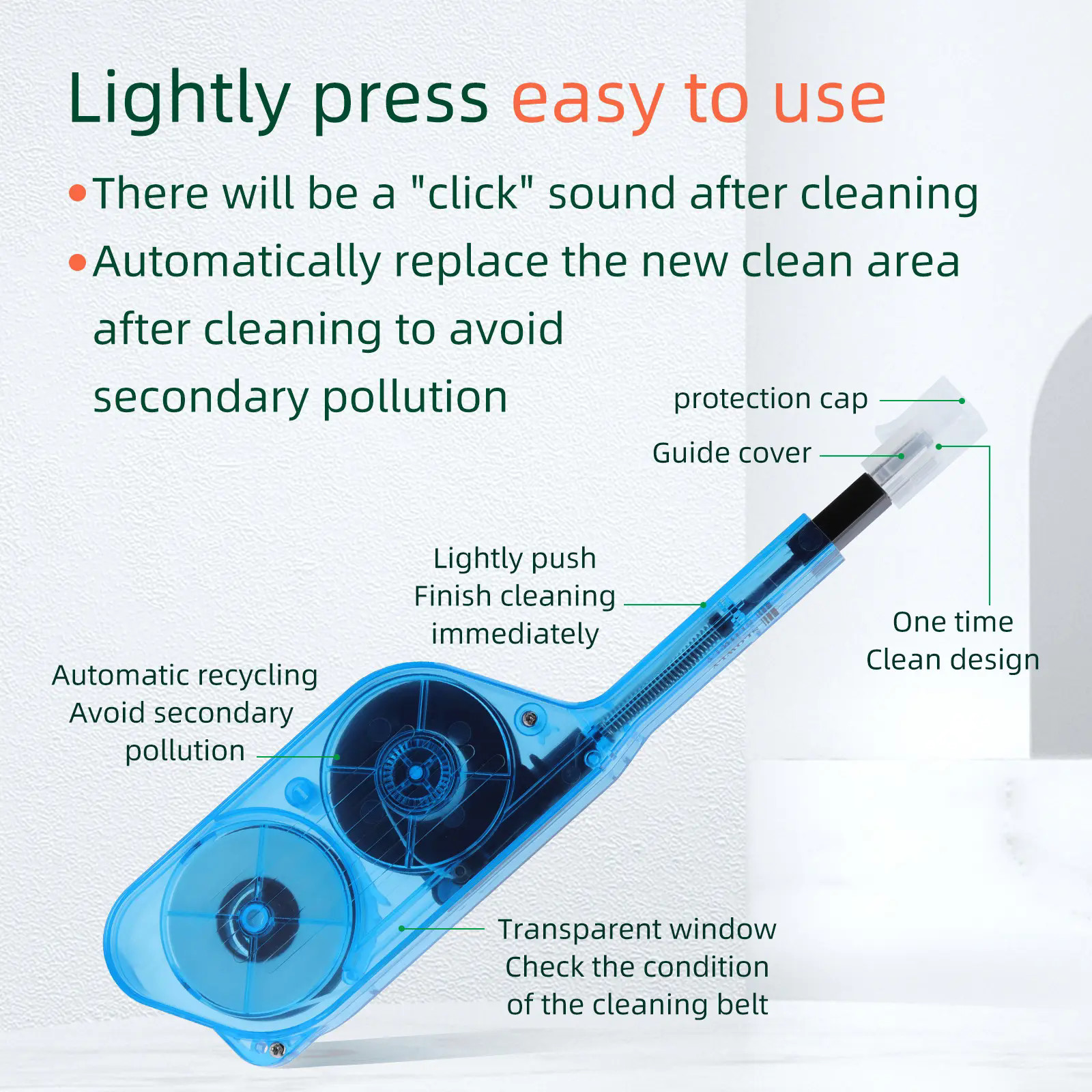 Fiber Optic Cleaning Tool NFC IBC MPO One Click Cleaner For MPO MTP ...