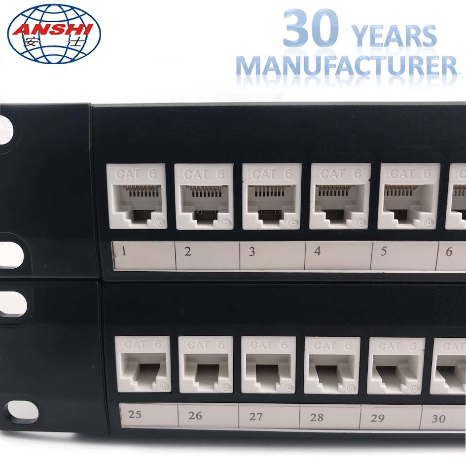 Unshielded UTP Network Rack Mount Patch Panel 2u 48 Port Keystone Jack ...