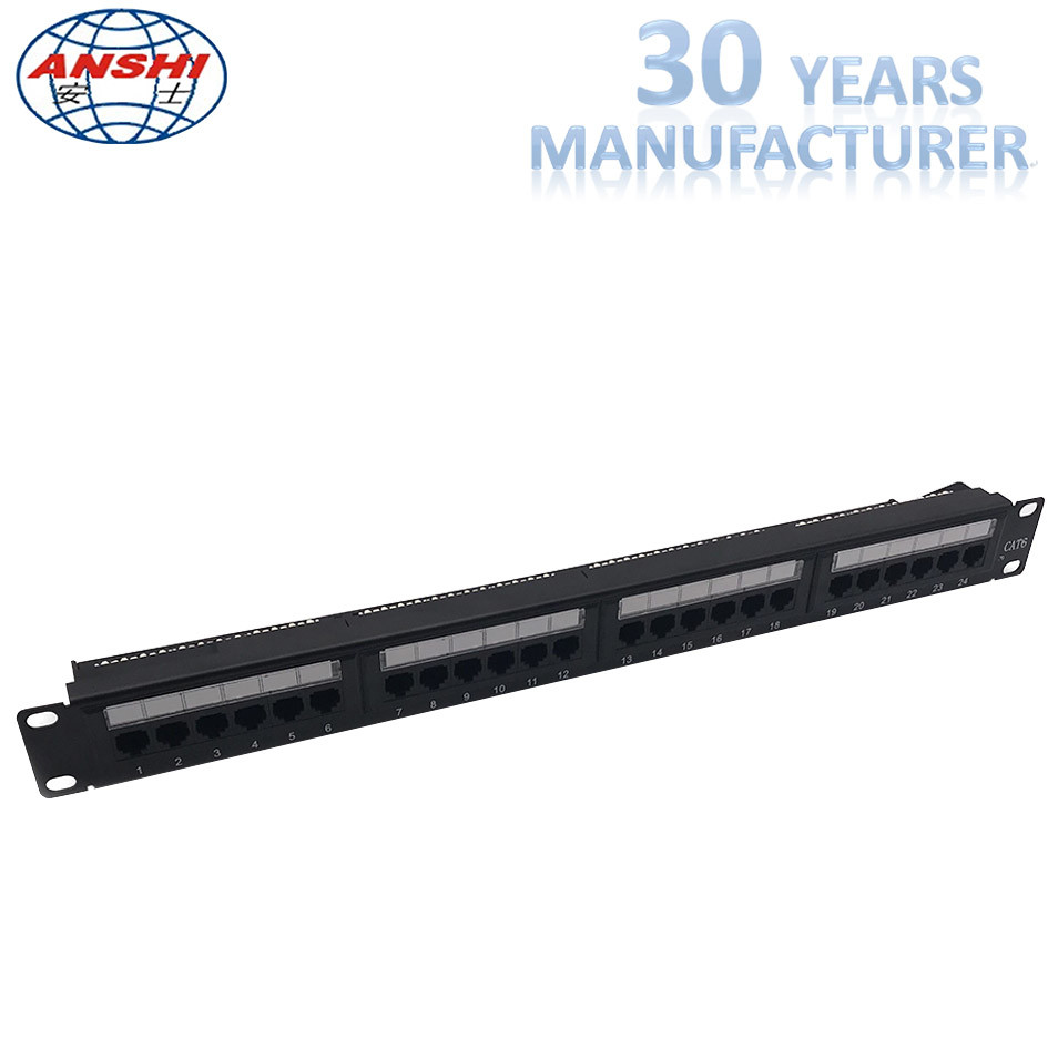 110 Idc Rack Mount Patch Panel 19 Inch Cat6 Unshield UTP With Cable Manager