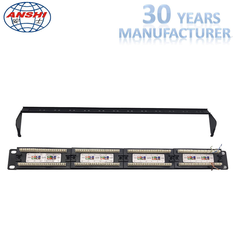 110 Idc Rack Mount Patch Panel 19 Inch Cat6 Unshield UTP With Cable Manager