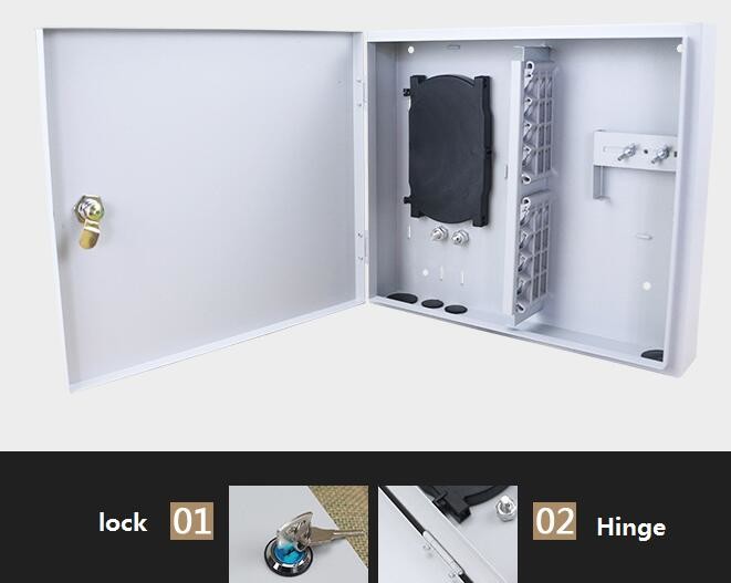 Wall Mount Optical Fiber Distribution Box 24 Cores Metal Material For ...