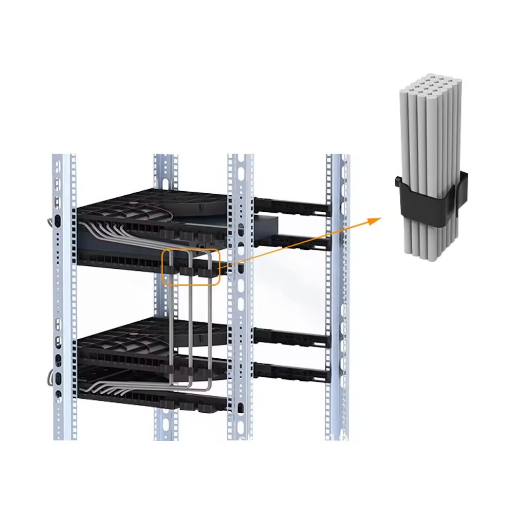 Channel Type Cable Management Tray 24 Port Cable Manager For Data ...
