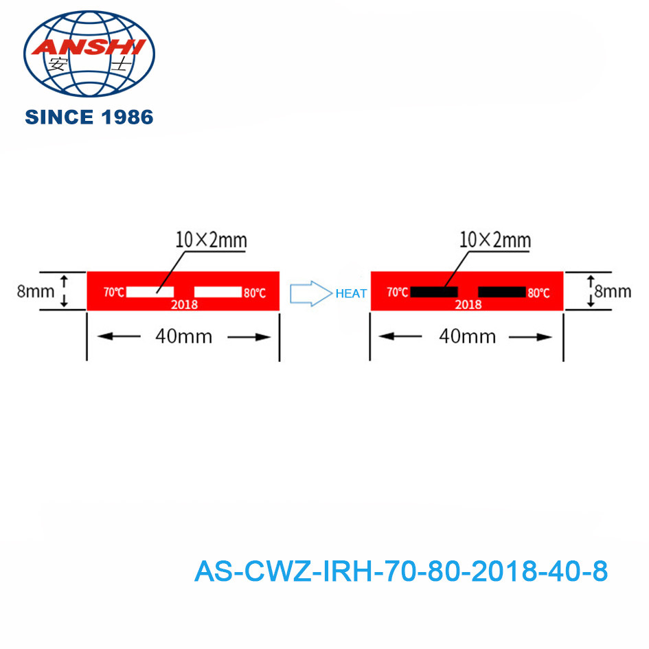 Irreversible Temperature Indicator Labels 2 Point 70 80 ℃ 158 176℉ 2 ...