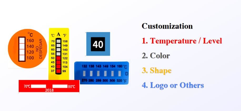 60°C/140°F Temperature Sensitive Labels Reversible Color Stickers