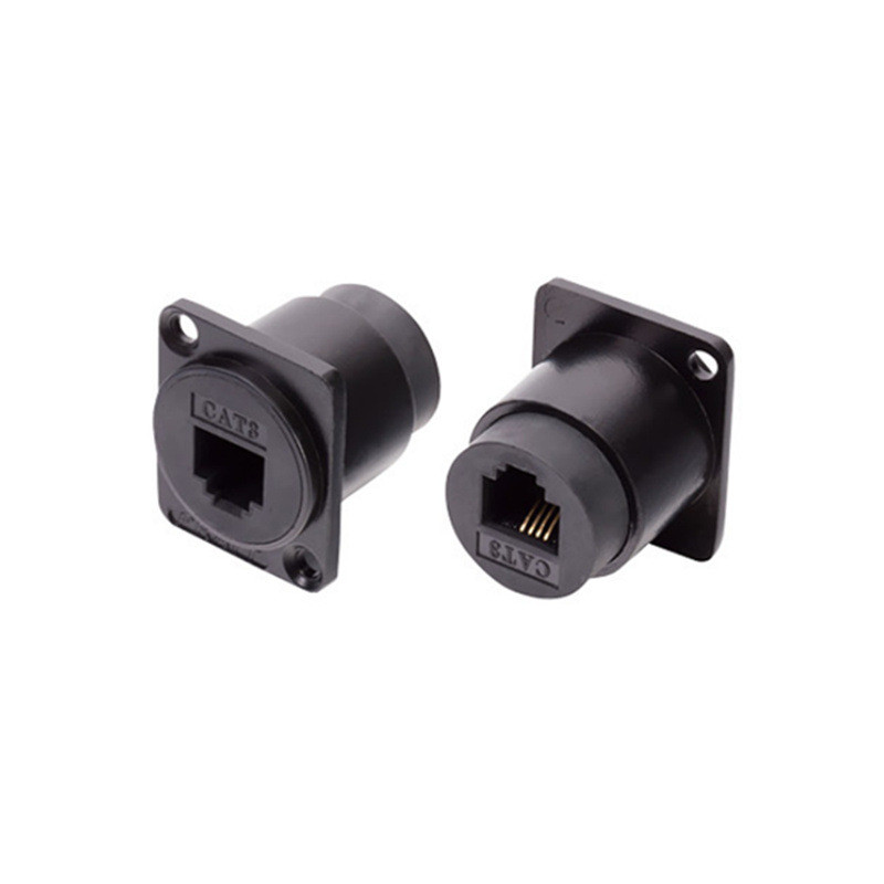 RJ45 D Type CAT5E UTP Keystone Jack Toolless Female Jack Panel Mount ...