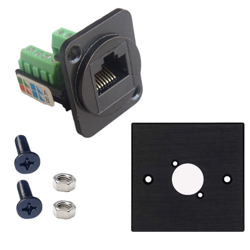 RJ45 D Type CAT6 UTP Keystone Jack Female Jack Panel Mount ...