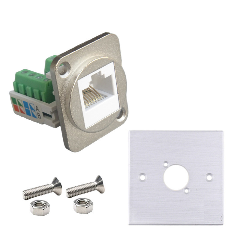 RJ45 D Type CAT6 UTP Keystone Jack Female Jack Panel Mount ...