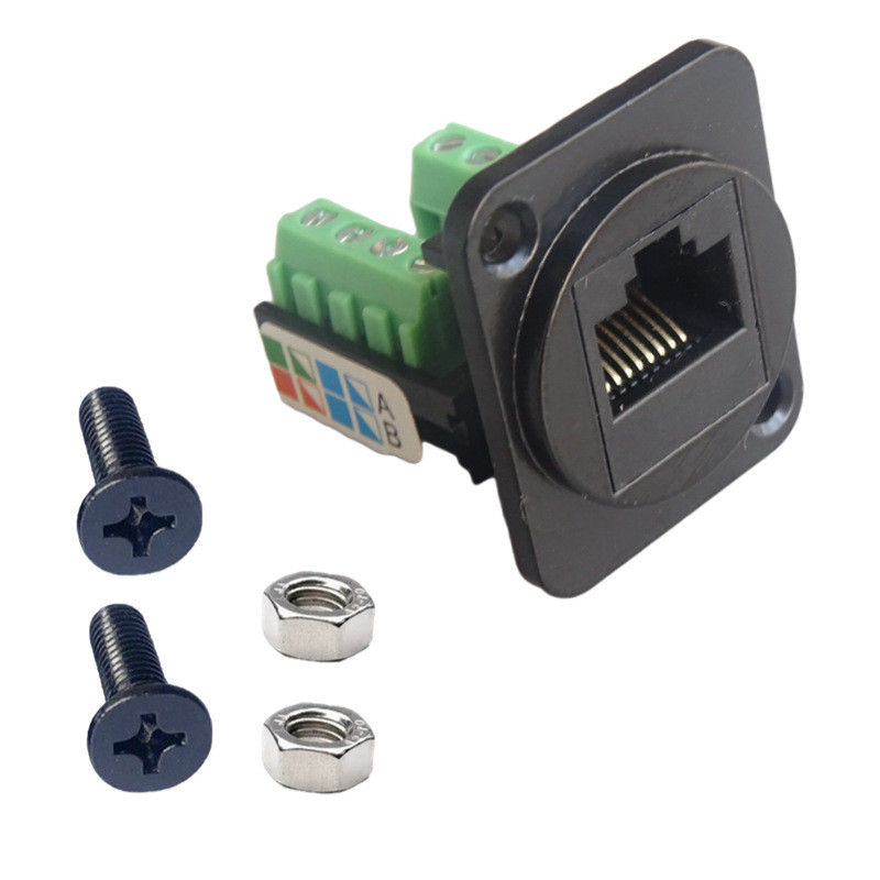 RJ45 D Type CAT6 UTP Keystone Jack Female Jack Panel Mount ...