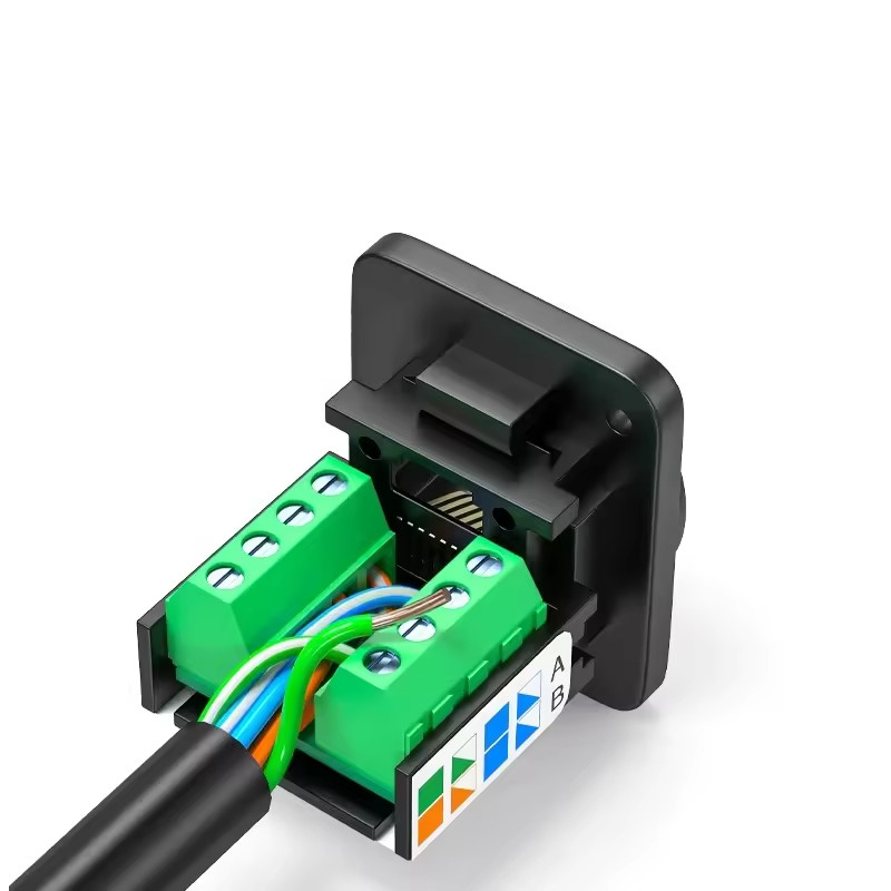 RJ45 D Type CAT5E UTP Keystone Jack Toolless Female Jack Panel Mount ...