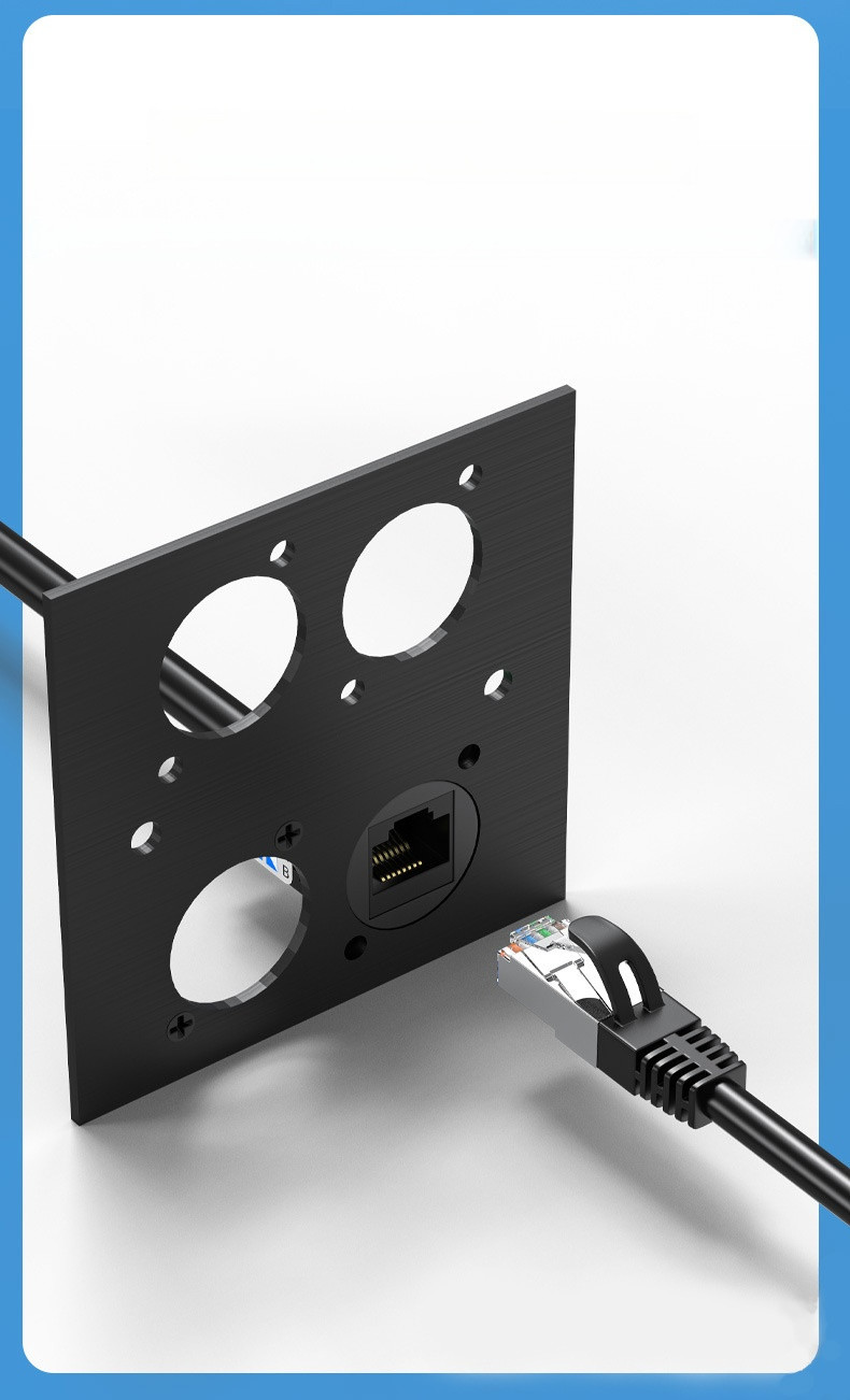 RJ45 D Type CAT5E UTP Keystone Jack Toolless Female Jack Panel Mount Telecommunications