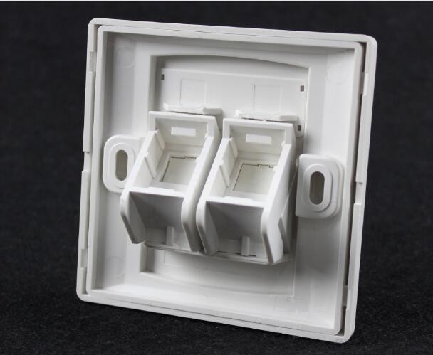 Germany Type 86*86 45 Degree Wall Mount Socket Double Port Face Plate ...