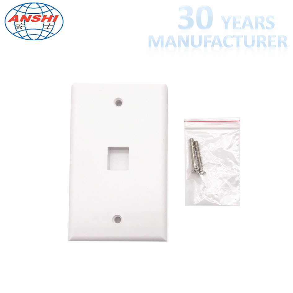 Wall Socket Network Cable Faceplate 120 Us Type With Single / Double Port