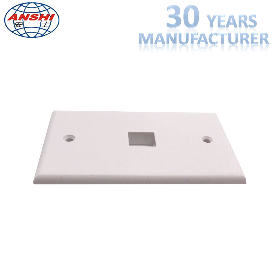 Wall Socket Network Cable Faceplate 120 Us Type With Single / Double Port