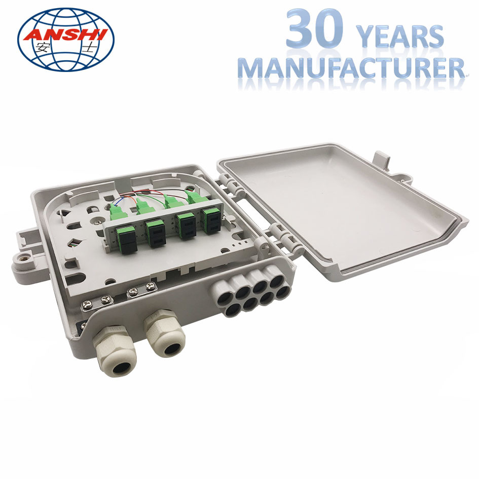 Outdoor Indoor 8 core Optical Fiber Distribution Box FAT Box with ...