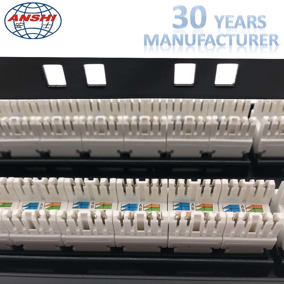 Network Unshielded Patch Panel Loaded With Keystone Jack 48 Ports 2u ...
