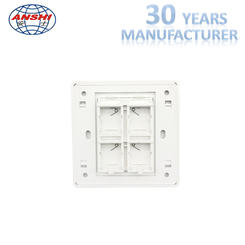 86 Type 4 Port Network Cable Faceplate Customized Wall Mount Outlet ...
