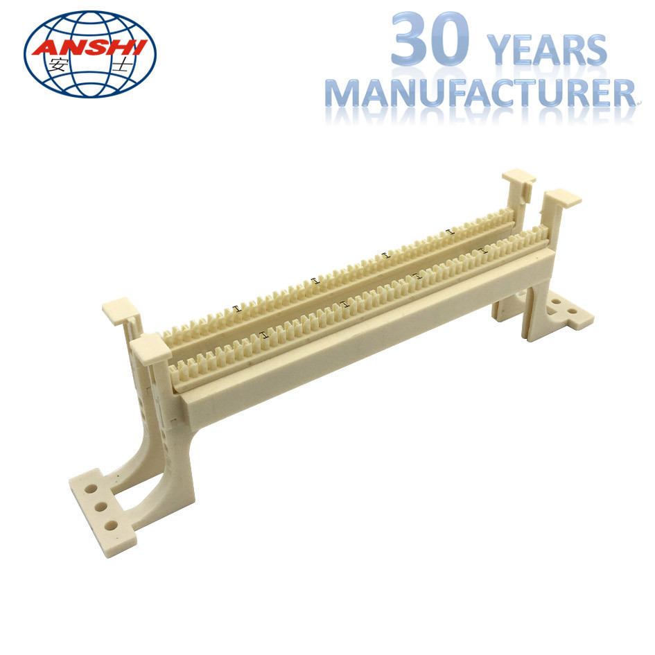 Telecommunication 50 Pairs 110 Terminal Block With Leg Horizontal Type