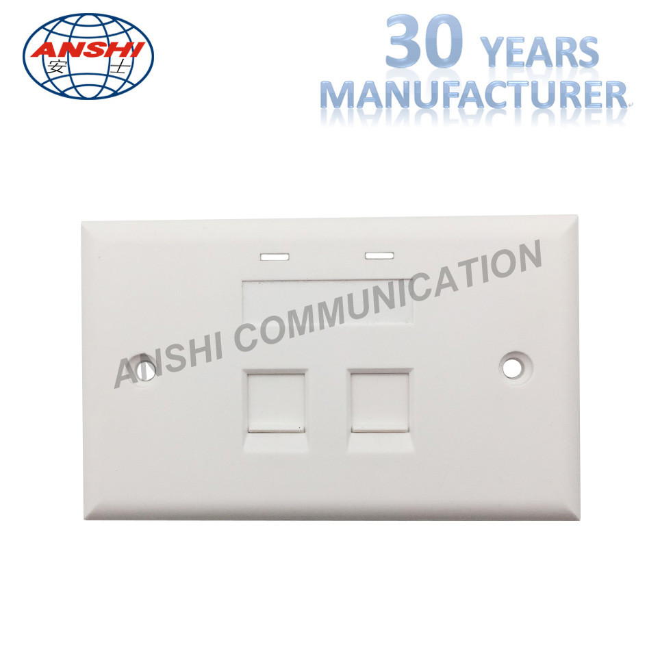 115*70 Wall Mount Network Cable Faceplate RJ45 RJ11 Single Port ...