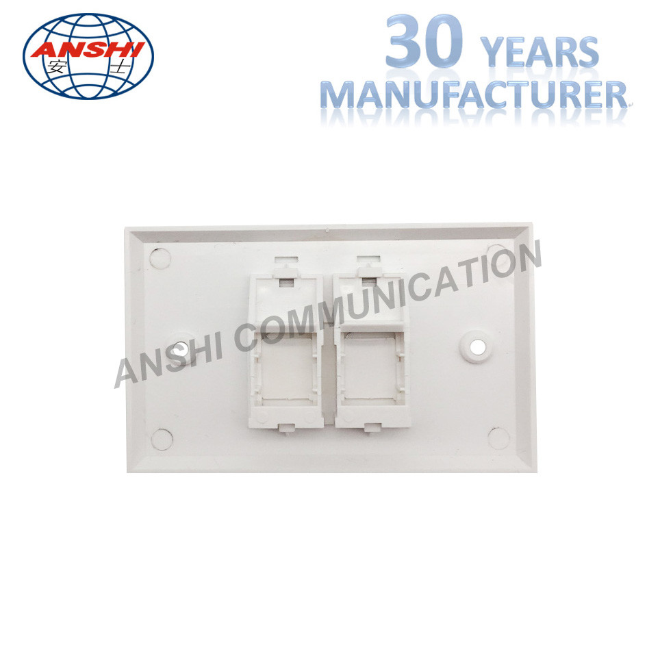 115*70 Wall Mount Network Cable Faceplate RJ45 RJ11 Single Port ...
