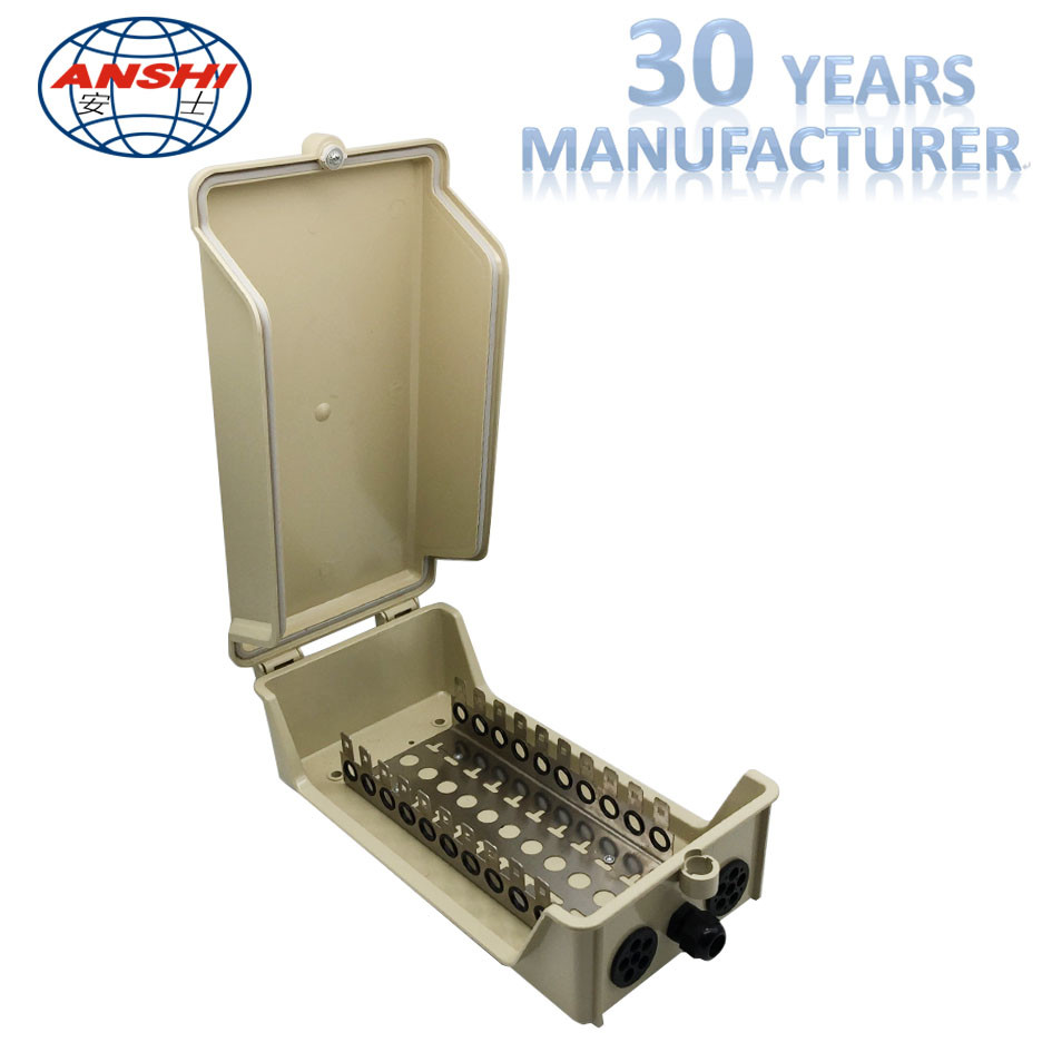 Outdoor Key Lock Cable Distribution Box 100 Pair Waterproof For LSA Modules