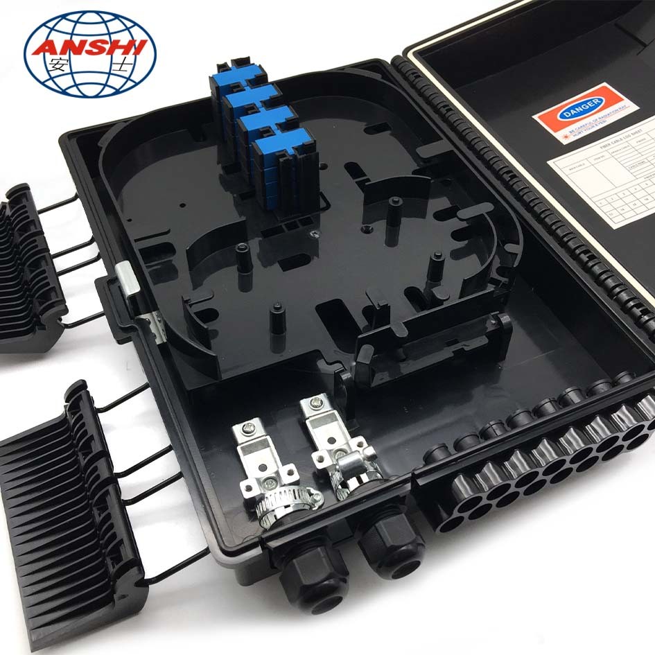 16 Port Outdoor Fiber Distribution Box Black Outdoor Optical ...