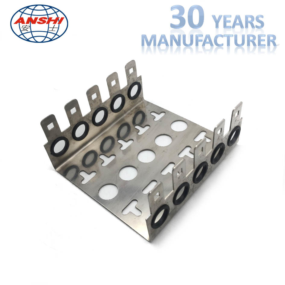 10 Pairs 5 Ways Stainless KRONE LSA Module Back Mounting Frame Silver Color