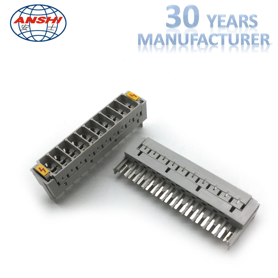 ANSHI 10 Pairs 3 Pole Gas Tube Arrester LSA Plus Module Overvoltage ...