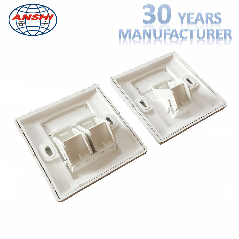 RJ45 Network Faceplate 2 Port 86 Type Wall Face Plate For Telephone ...