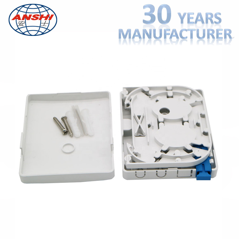 FTTH PTO Fiber Distribution Box Screw Lock ABS Material 2 Core SC Capacity