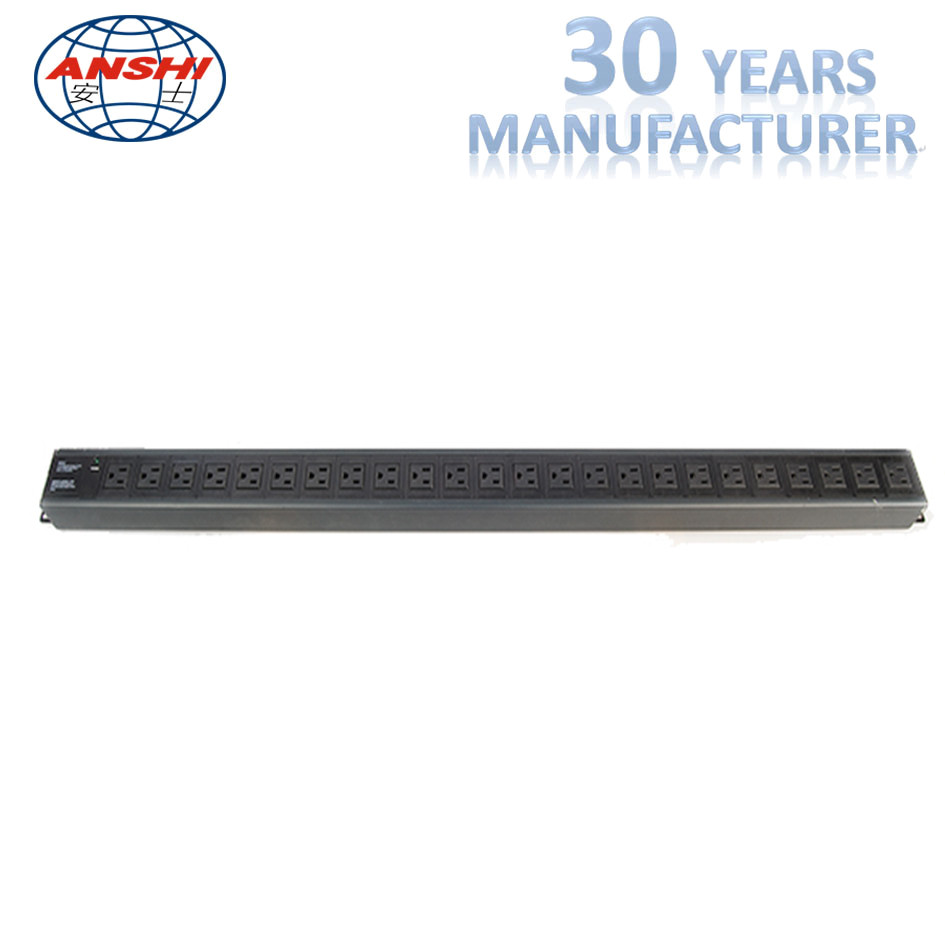 Black Rack Mount Patch Panel 24 Ways 19 Inch 1.5 U 15A Power ...