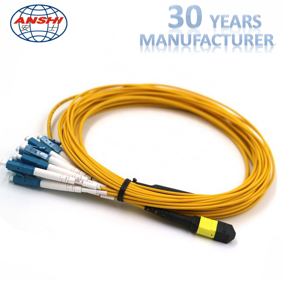 OS1 MPO - LC Connector Patch Cord 12 Fiber MPO Trunk Cable Compressive ...