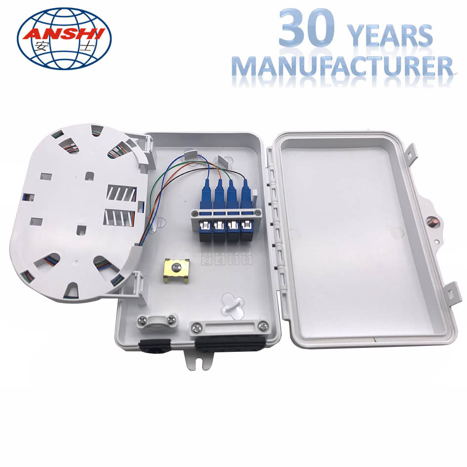 2 Core 4 Core 6 Core Wall Mount Termination Box Fiber Optic ...
