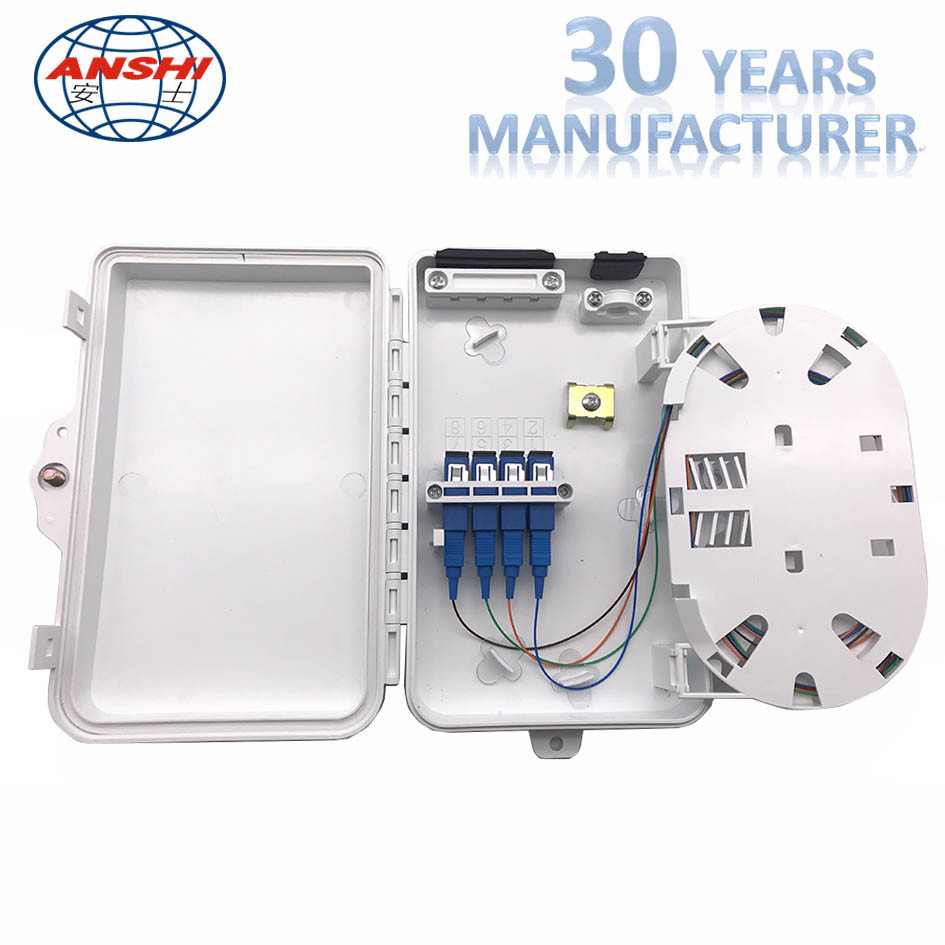 2 Core 4 Core 6 Core Wall Mount Termination Box Fiber Optic ...